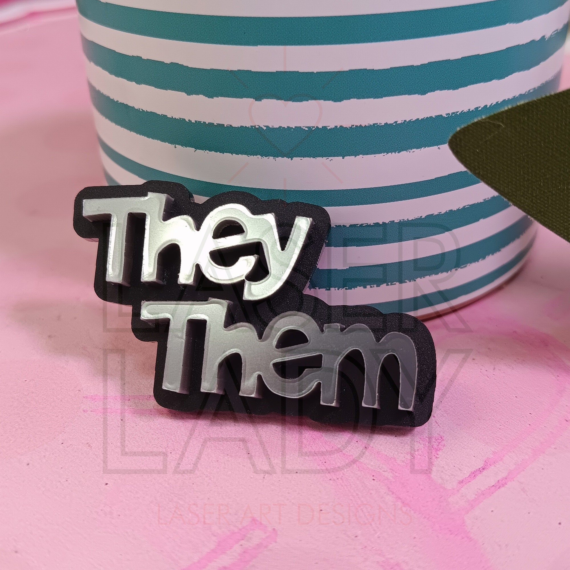 Pronoun Pins, Pendants & Earrings Jewelry Laser Cut File ~ .PDF .SVG ...