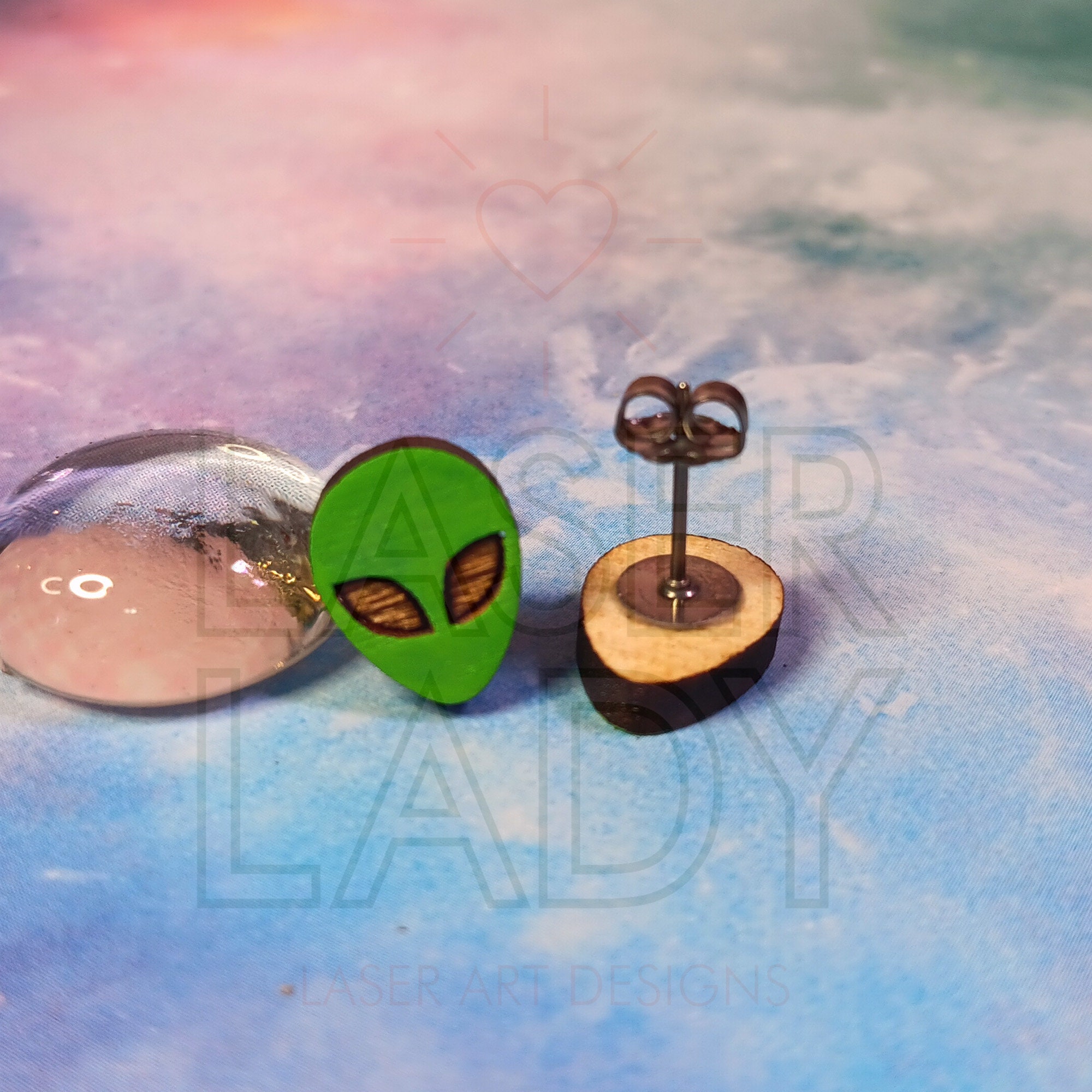 Laser Cut Alien Face Pendants Multi Pack Vector File ~ .PDF .SVG .EPS ...