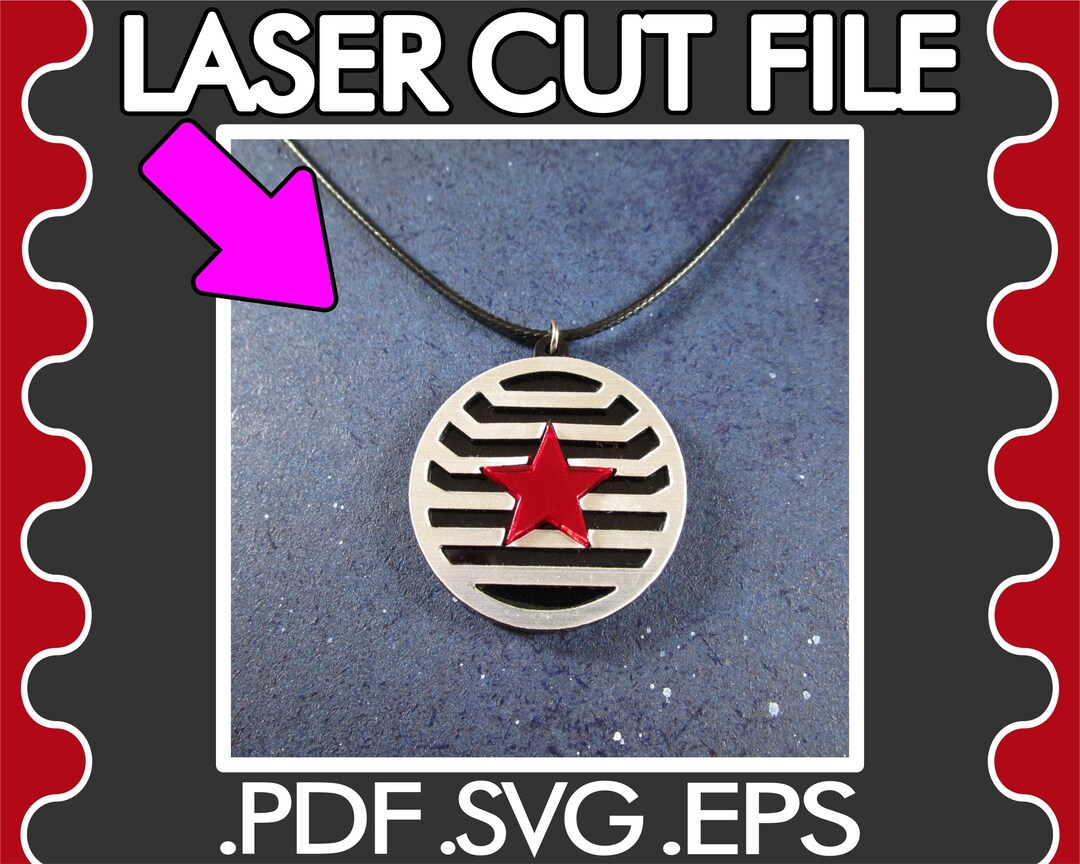 Superhero Bucky Winter Soldier Logo Emblem Pendant Jewelry Laser File ...