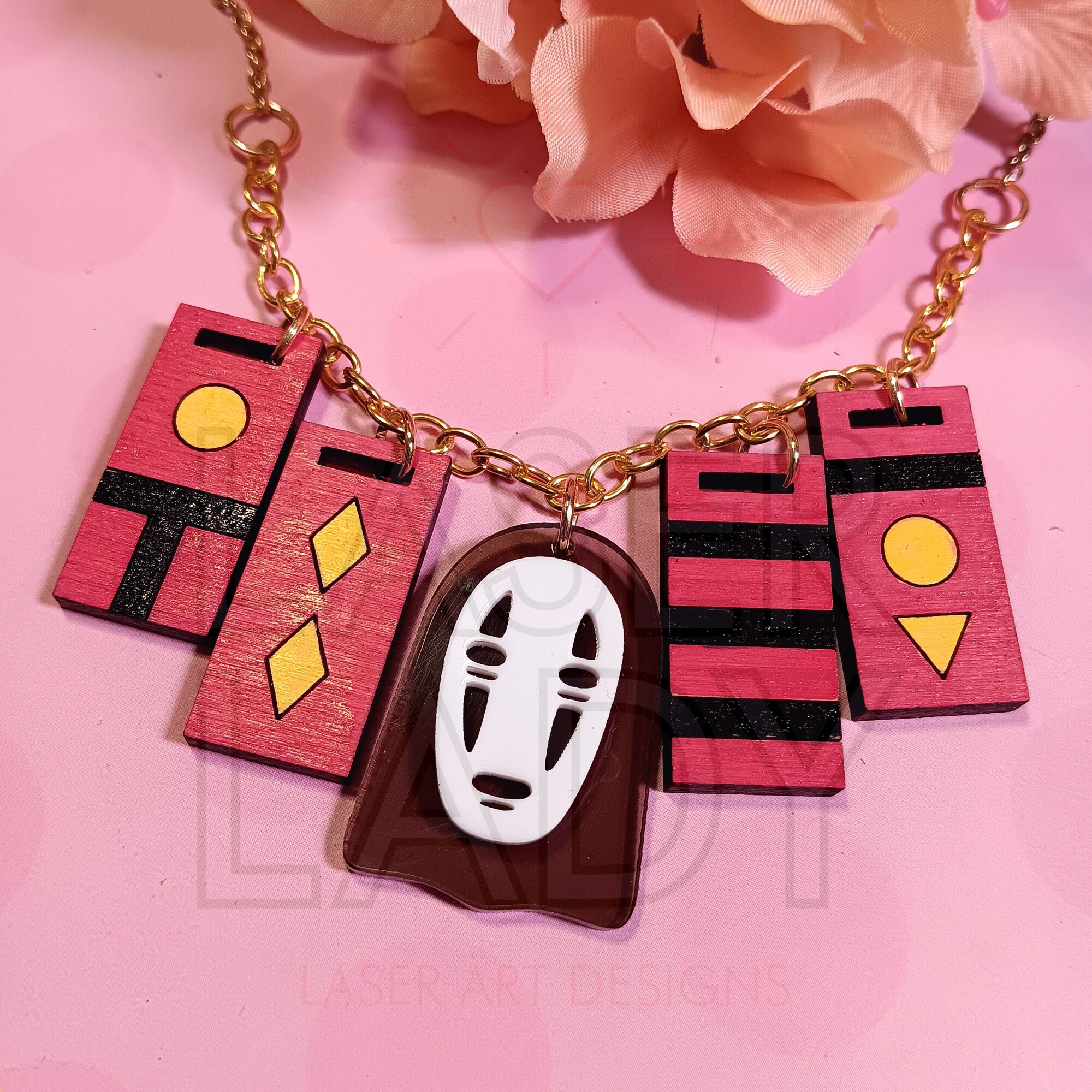 Spirited No Face & Bath Tokens Laser Cut Jewelry Download Vector File ...