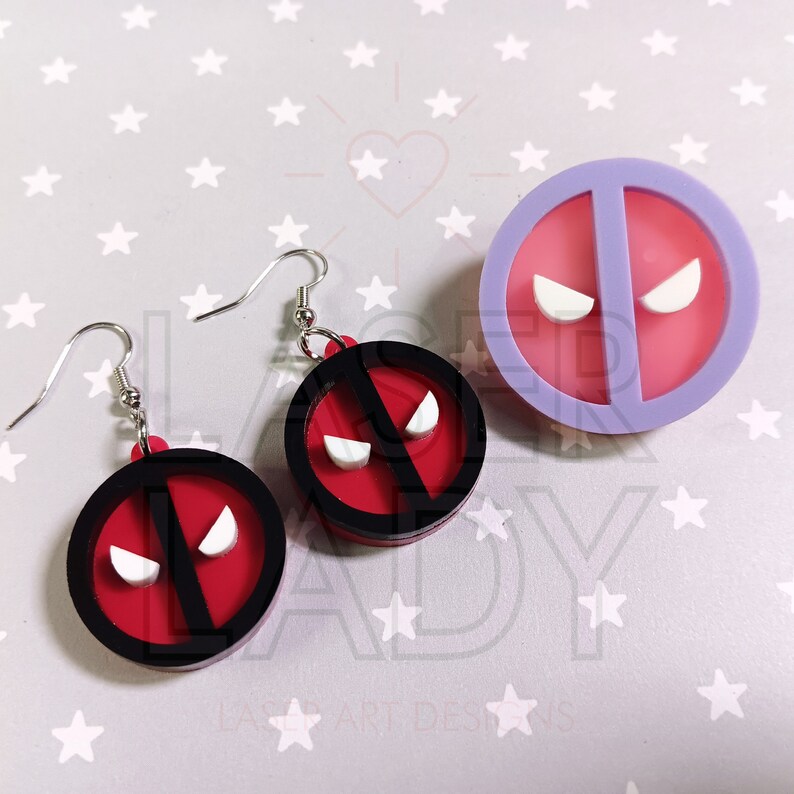 Comic Con Dead Face Logo Laser Cut Layered Jewelry Vector File .PDF ...