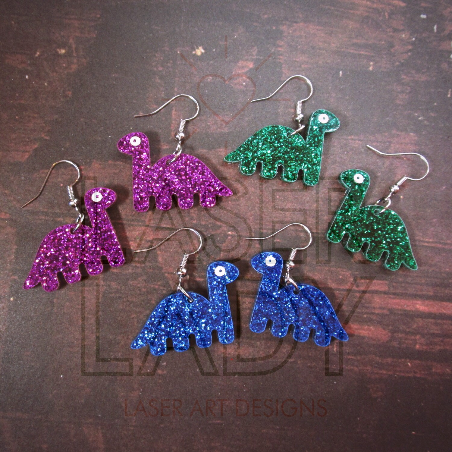 Cute Dinosaur Brontosaurus Jewelry Laser Cut File .PDF .SVG .EPS Laser ...