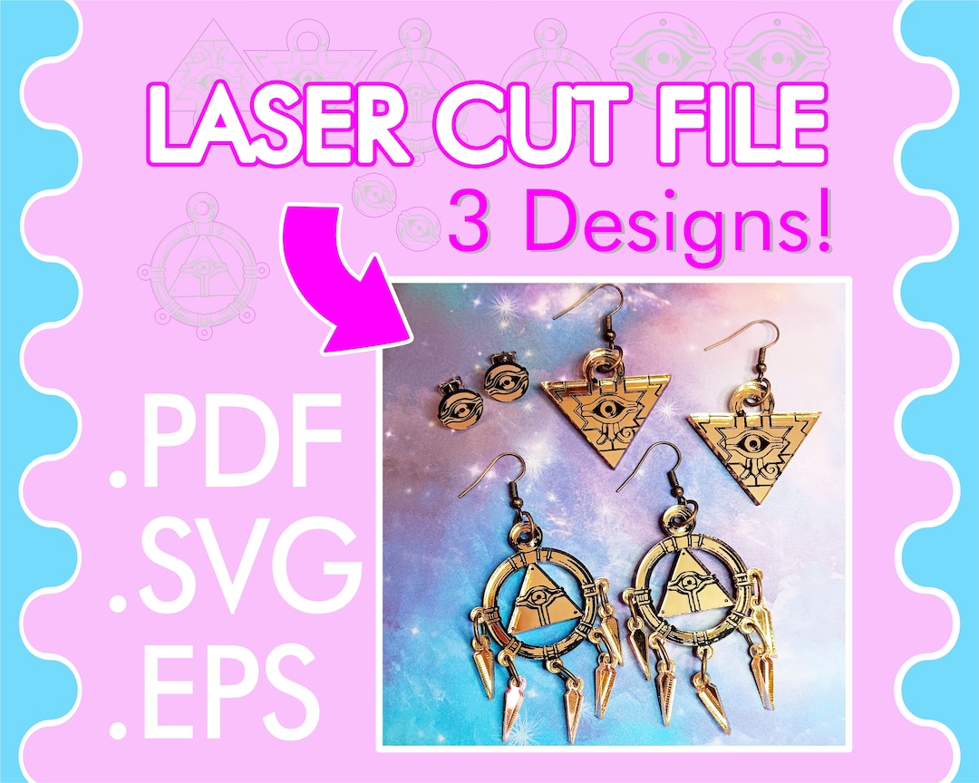 Millennium Eye Anime Items Jewelry Laser Cut Vector File~ .PDF .SVG ...