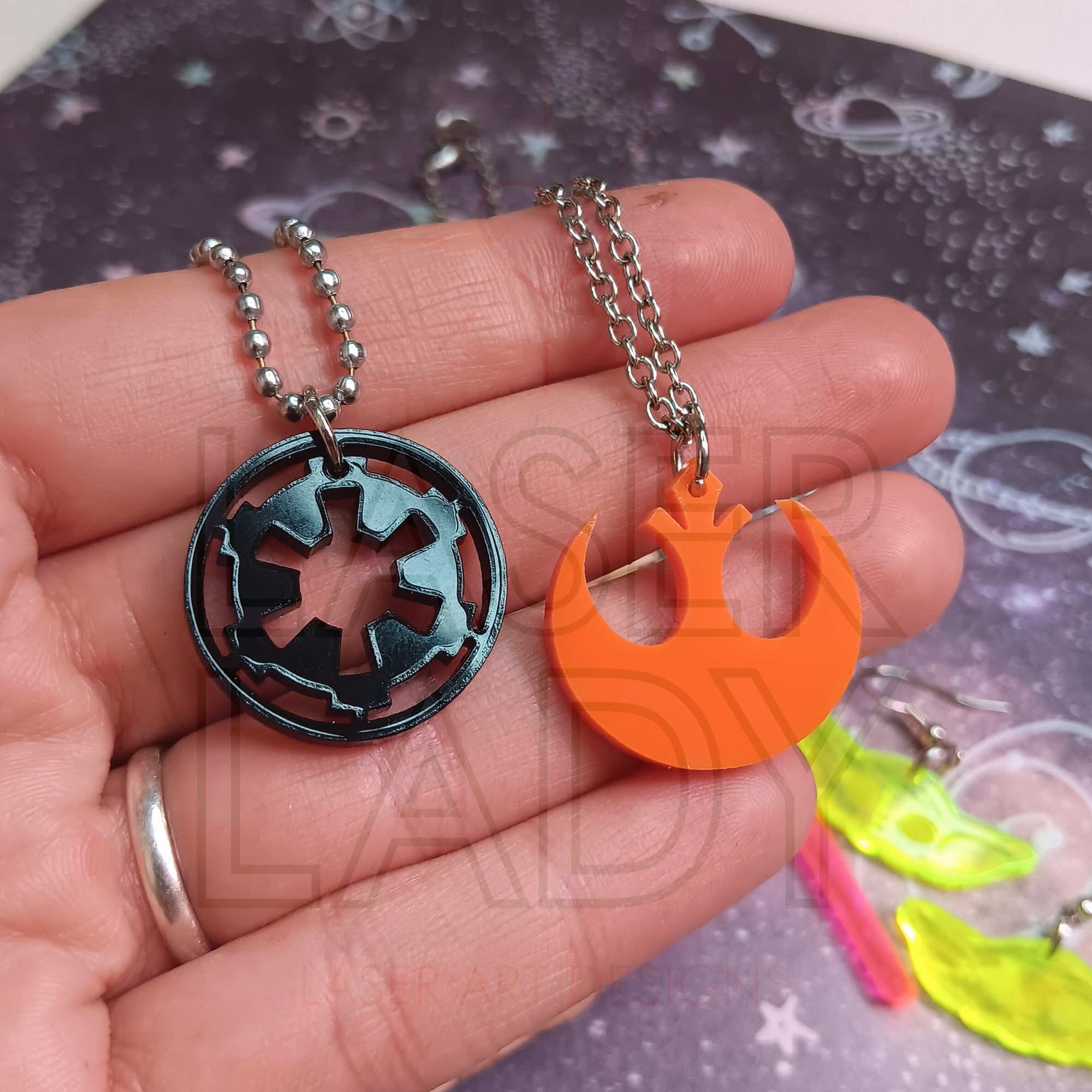 Stars Galaxy War Symbols Saber Rebels Cog Fett Jewelry Laser Cut File ...