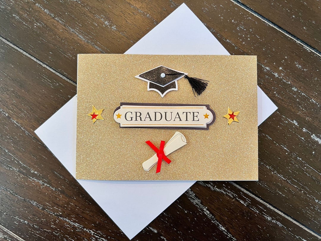3D Graduation Card, Handmade Greeting Card - “graduate” - Etsy