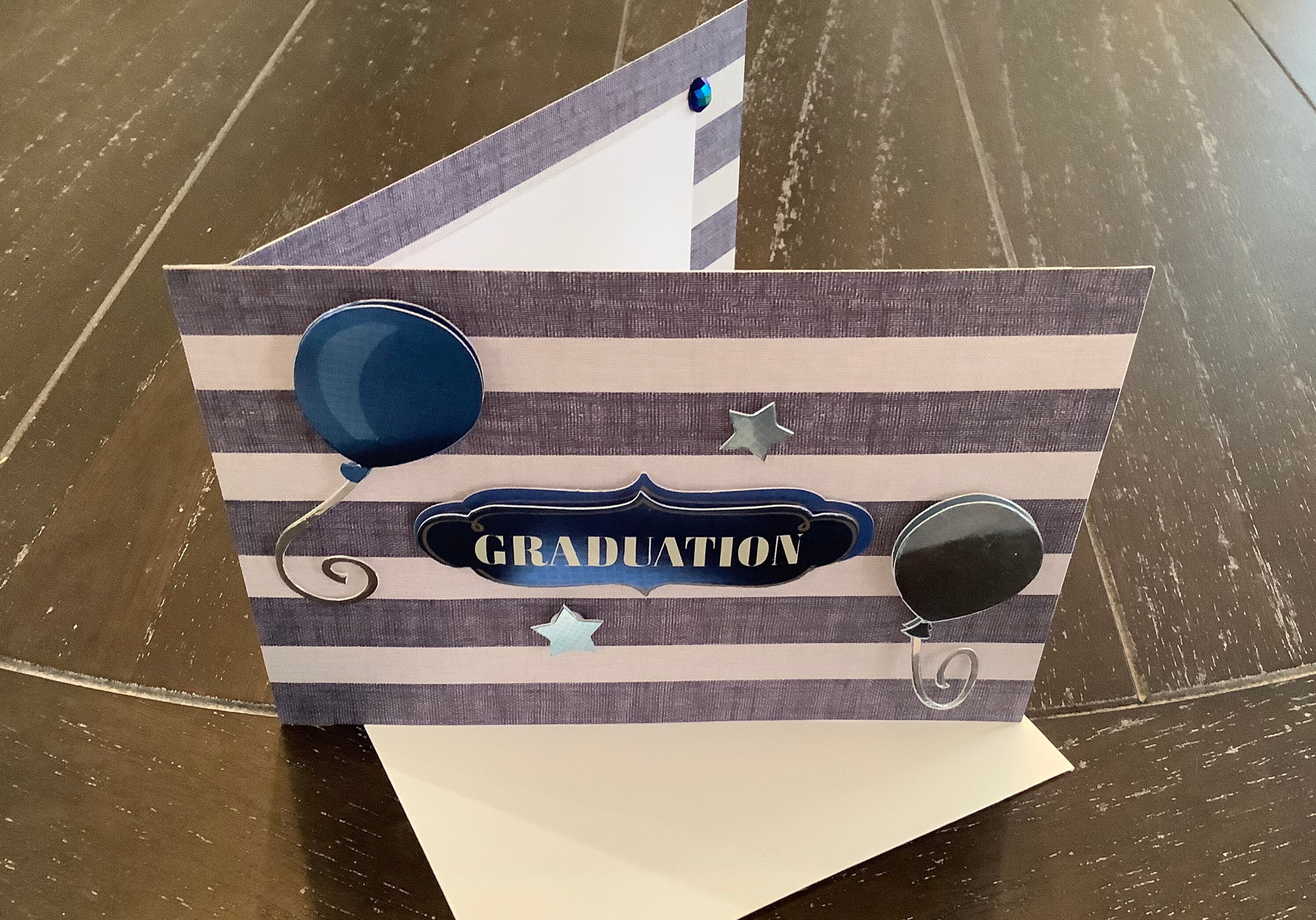 3D Graduation Card: Handmade Greeting Card With Balloons - Etsy