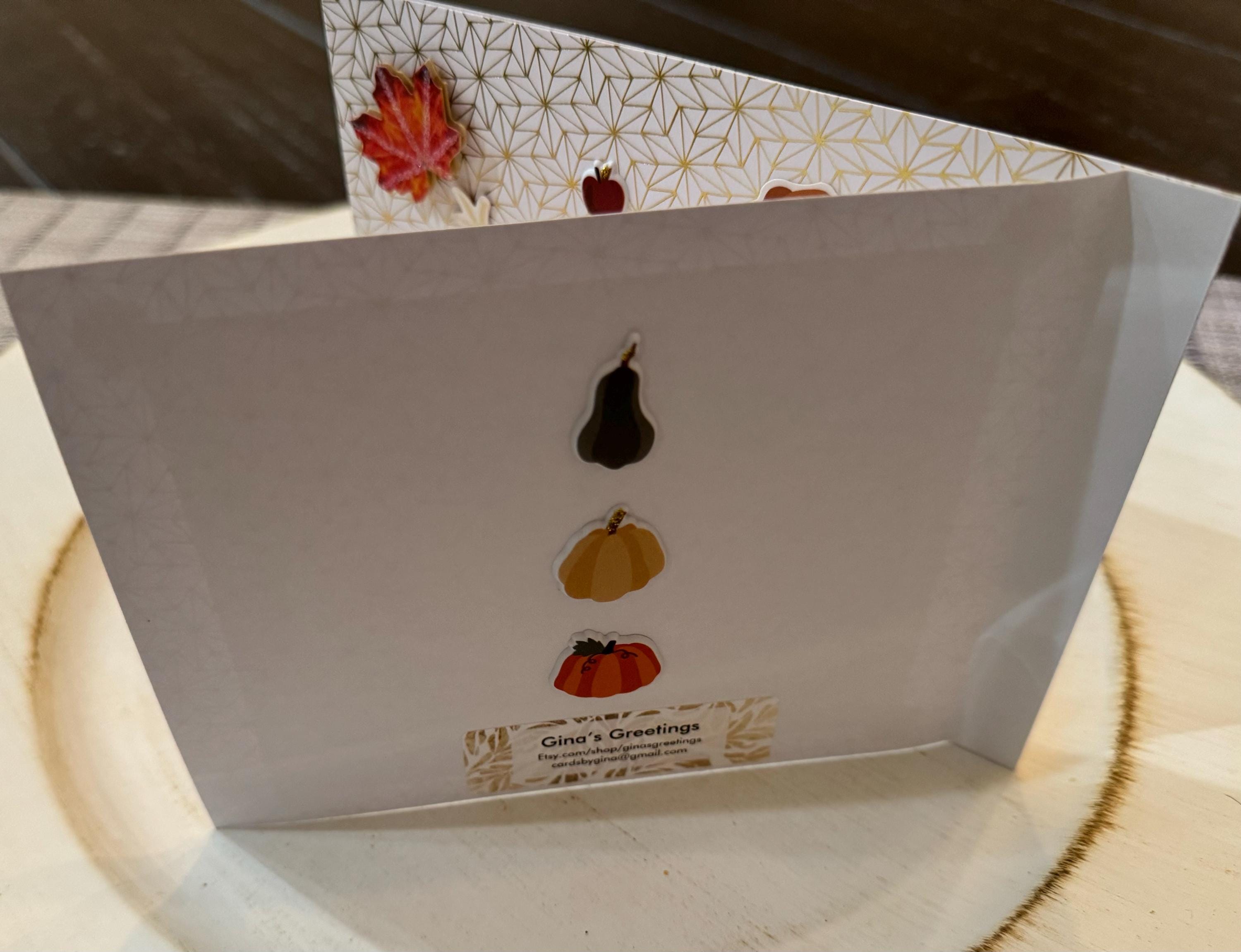 3D Thanksgiving Card, Handmade Greeting Card - “thankful” - Etsy