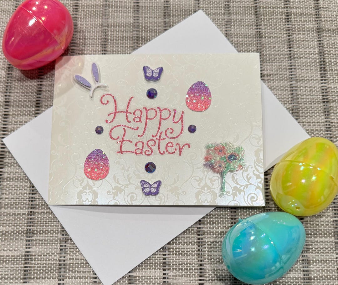 3D Easter Card, Handmade Greeting Card - “happy Easter” - Etsy