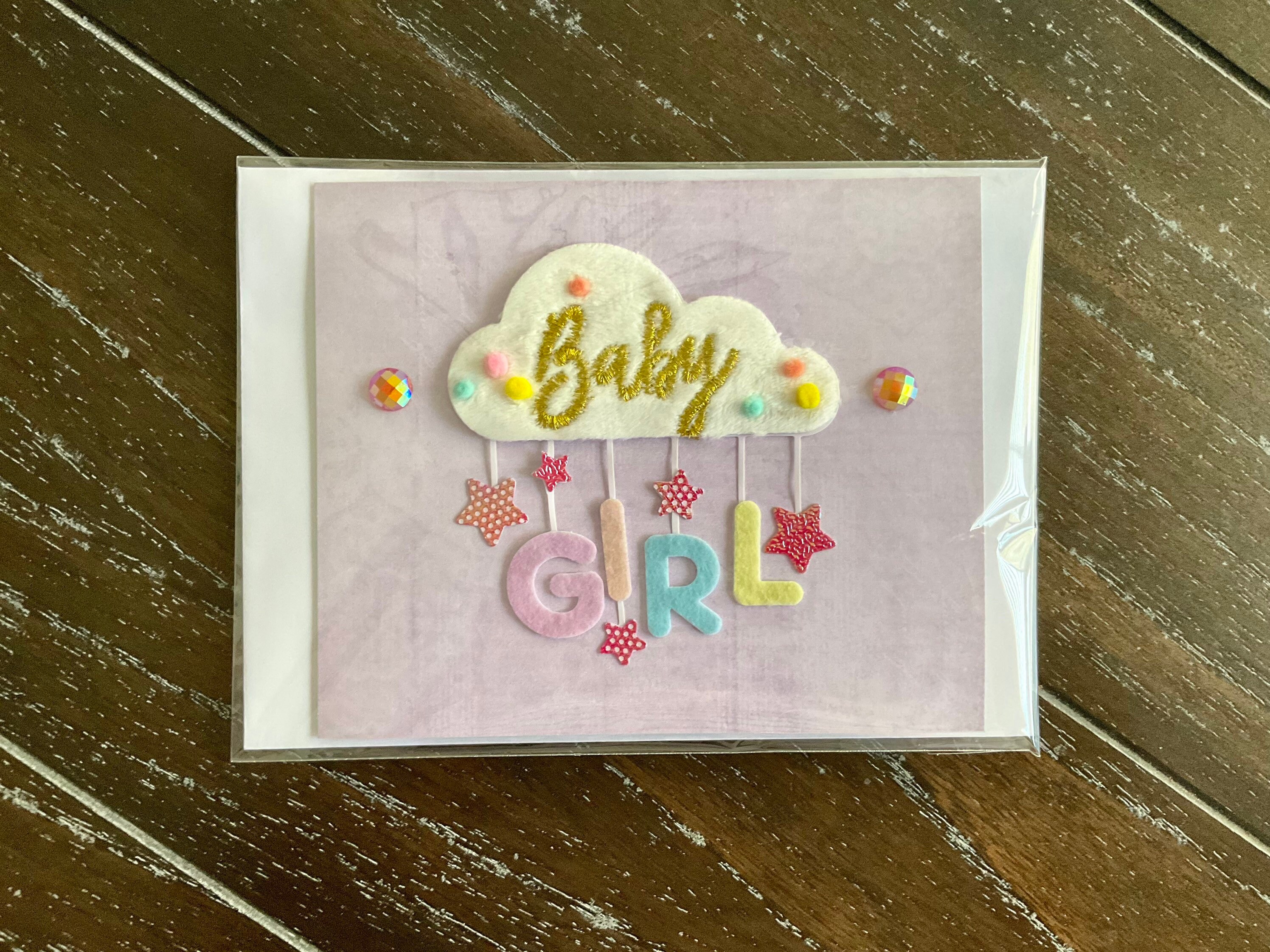 3D Baby Card, Handmade Greeting Card baby Girl - Etsy