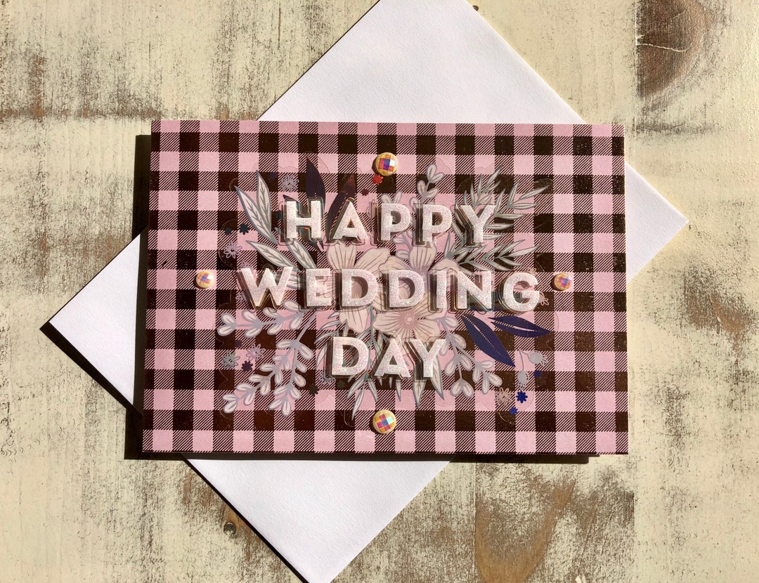 Handmade 3D Wedding Card, Happy Wedding Day Greeting - Etsy