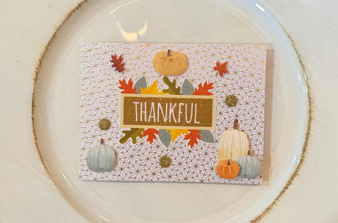 3D Thanksgiving Card, Handmade Greeting Card - “thankful” - Etsy