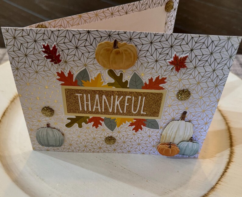 3D Thanksgiving Card, Handmade Greeting Card - “thankful” - Etsy