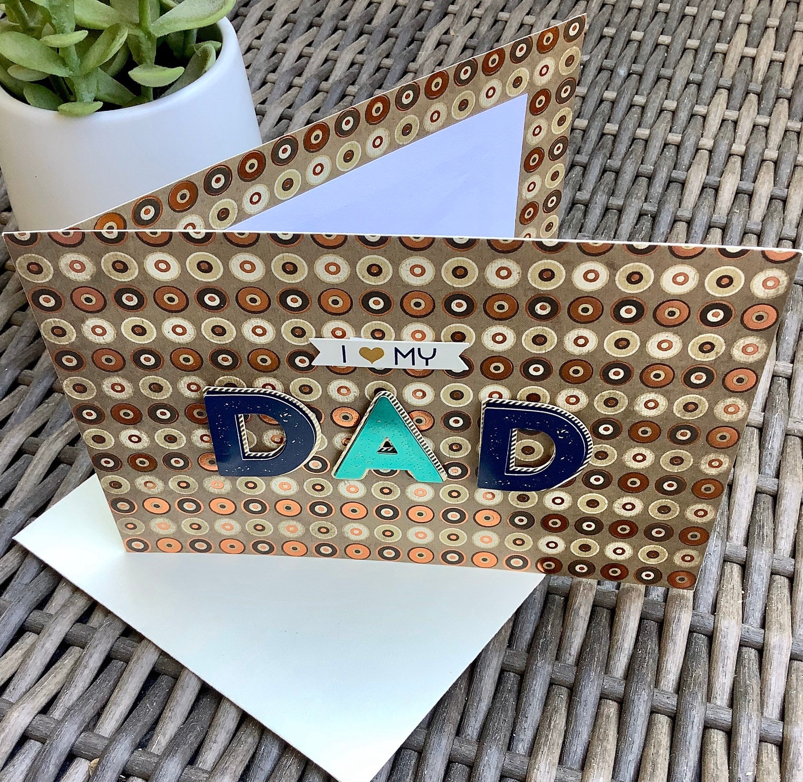 3D Fathers Day Card, Handmade Greeting Card - “I (heart) My Dad” - Etsy UK