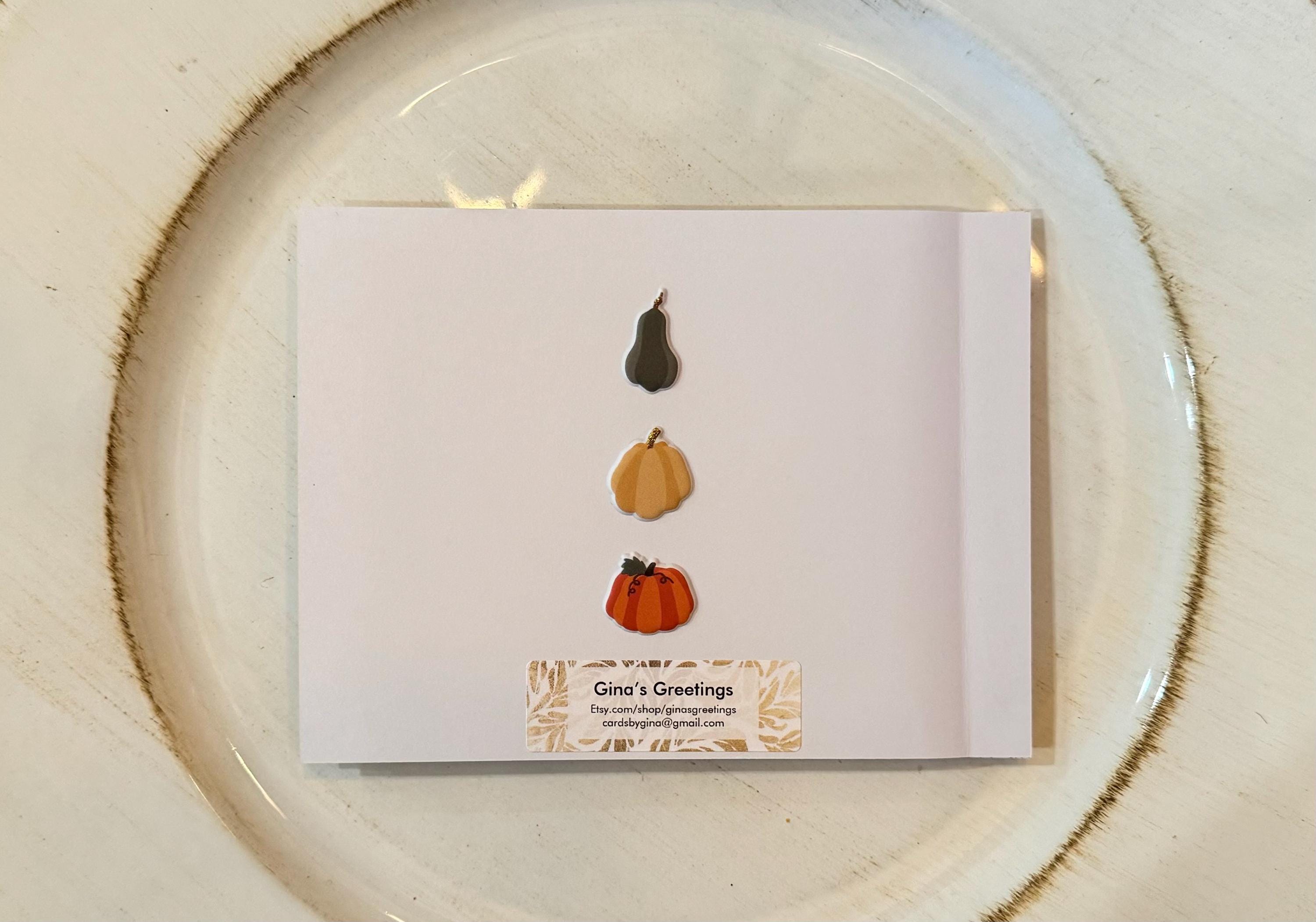 3D Thanksgiving Card, Handmade Greeting Card - “thankful” - Etsy