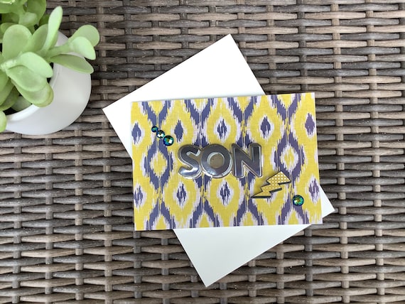 3D Fathers Day Card Handmade Greeting Card son | Etsy