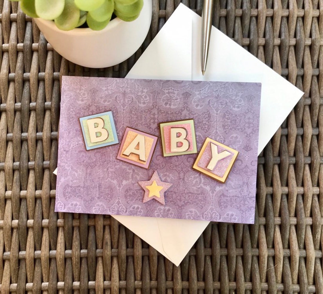 3D Baby Card, Handmade Greeting Card baby - Etsy