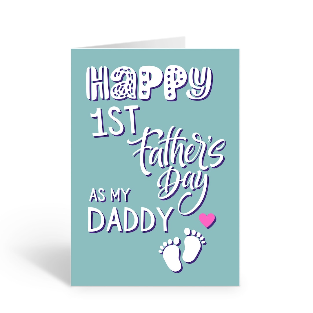 First Father's Day Card From Baby Son Daughter / 1st Father's Day as My ...