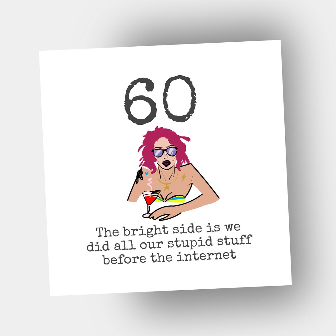Funny 60th Birthday Card for Women / Sixtieth Birthday Card for Her / 60 Sixty Year Old / Made ...
