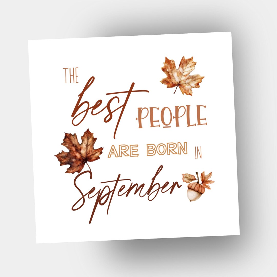 September Birthday Card for Her : Autumn Watercolour Print - Etsy