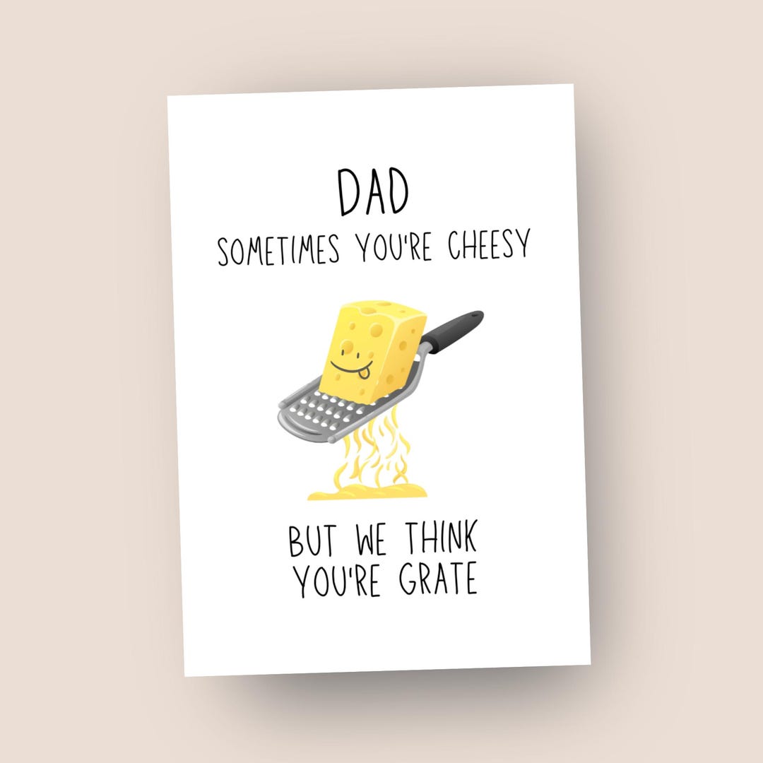 Fun Cheesy Birthday or Father's Day Card for Dad - Etsy Singapore
