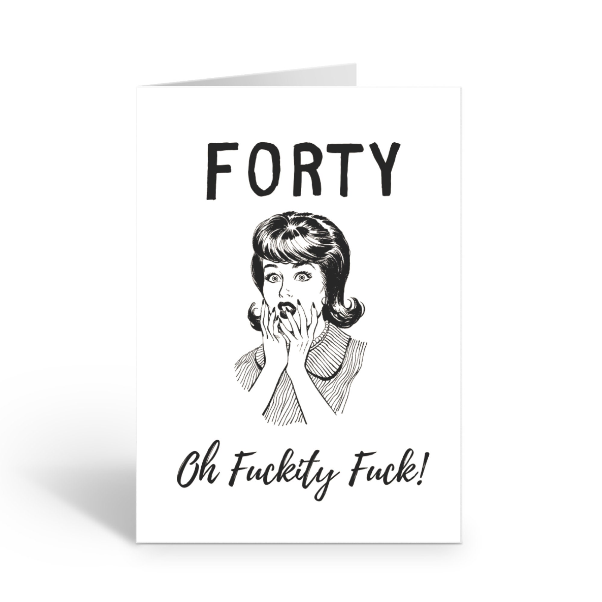 Funny 40th Retro Birthday Card for Women / Fortieth Birthday - Etsy UK