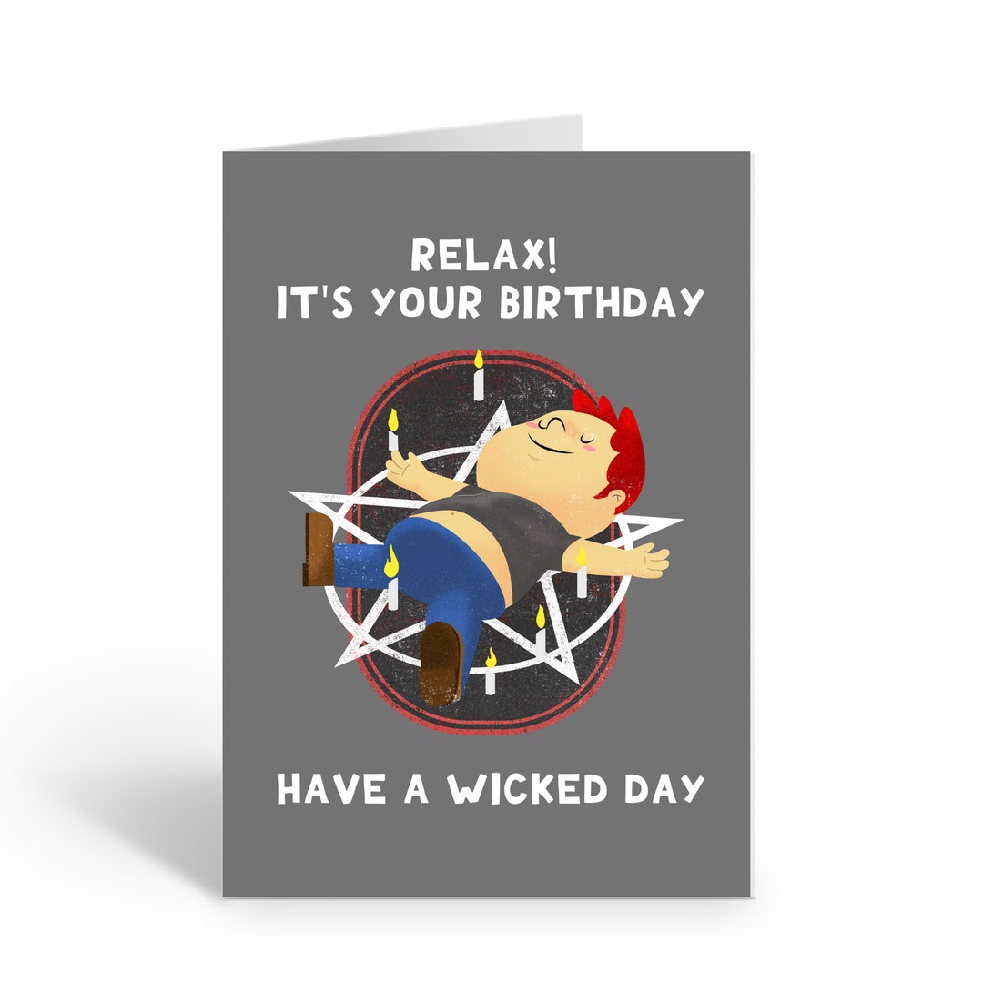 Funny Alternative Dark Humour Birthday Card / Retro Gothic Witchy Card ...