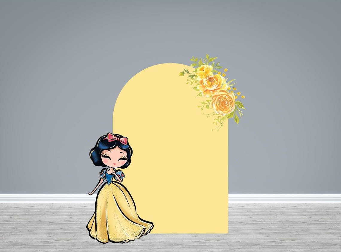 Snow White Birthday Props Cutouts Seven Dwarfts Display, Princess Snow ...