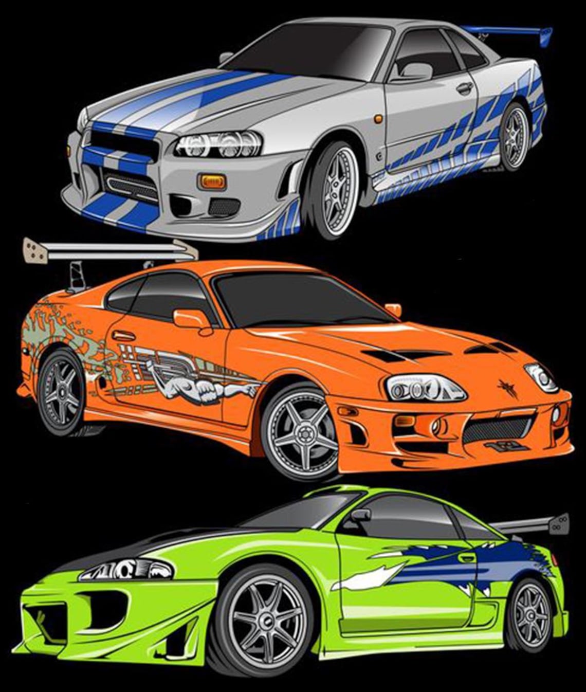 Fast and the Furious Prop Cutout Birthday Decoration Two Fast to ...