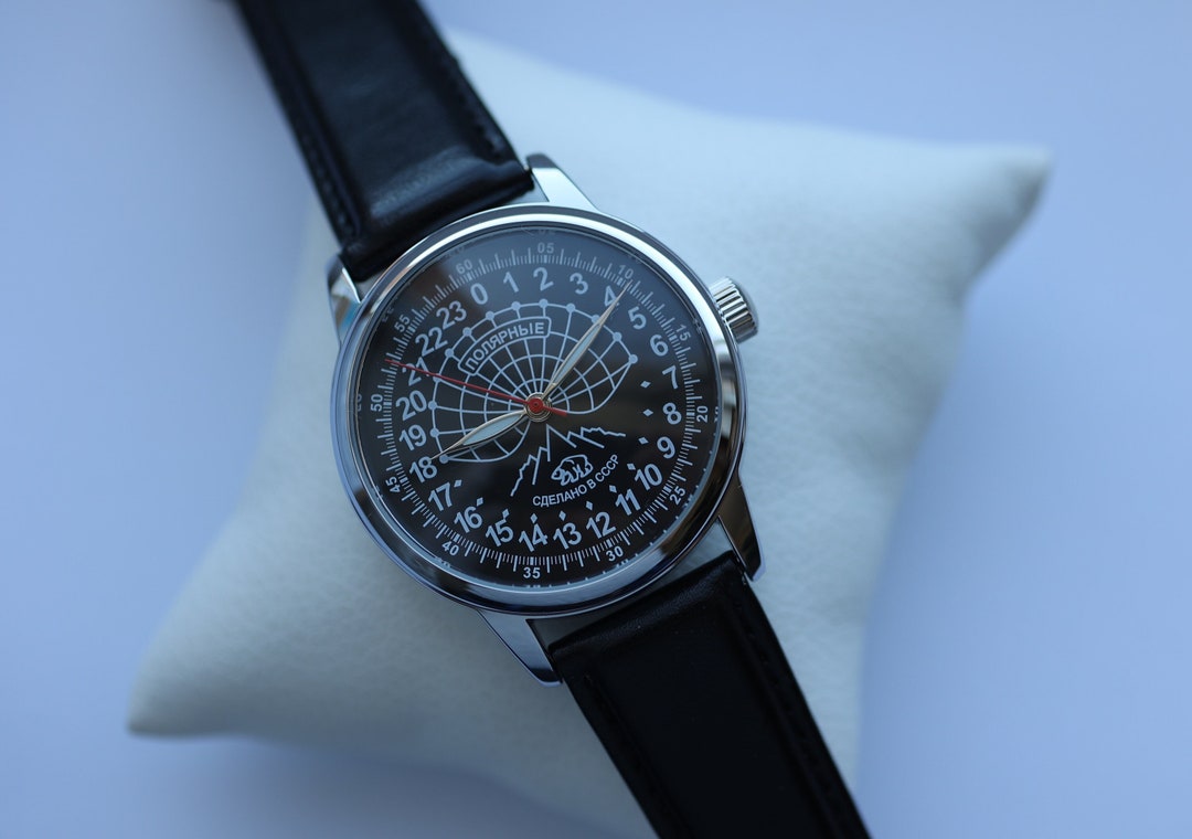 Rare Automatic Vintage Watch Antarctic Polar 24 Hour Dial. Mechanical ...
