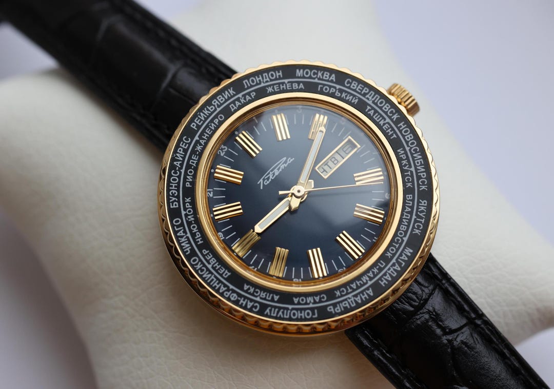 Watch Raketa CITIES, Raketa World Time, Blue Watch, Time Zone Watch ...