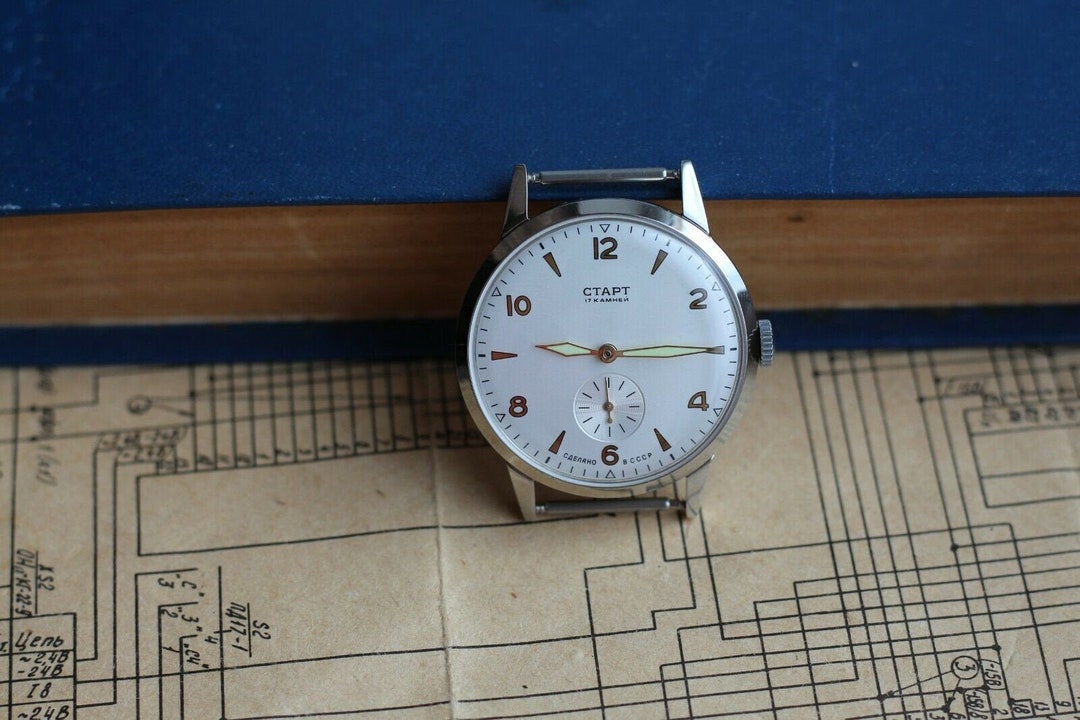 Pobeda START Watch Vintage Soviet Wrist Mechanical Mens / Space Program ...