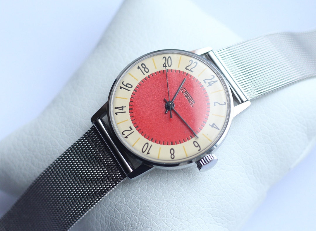 Very Rare Watch Raketa 24 Hour Watch / Raketa Watch 24h, Soviet USSR ...