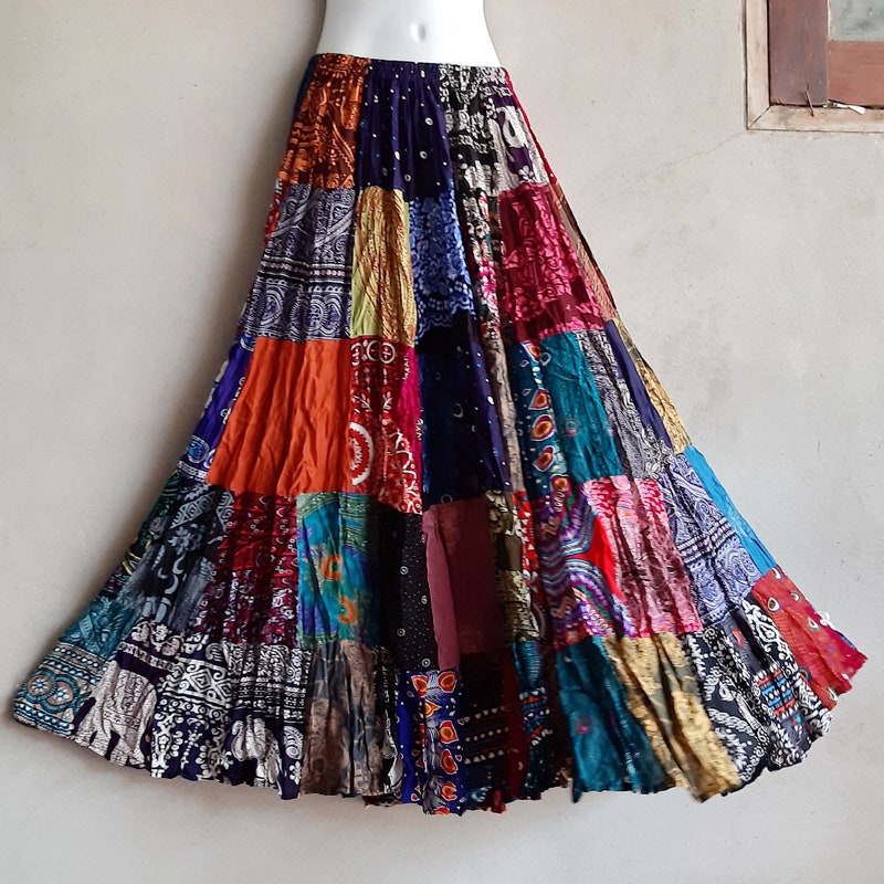 Patchwork Skirt - Etsy
