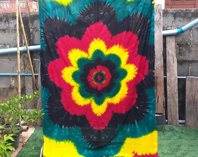 Colorful Rasta Reggae Flower Mandala Tie Dye Sarong Size Large - Etsy