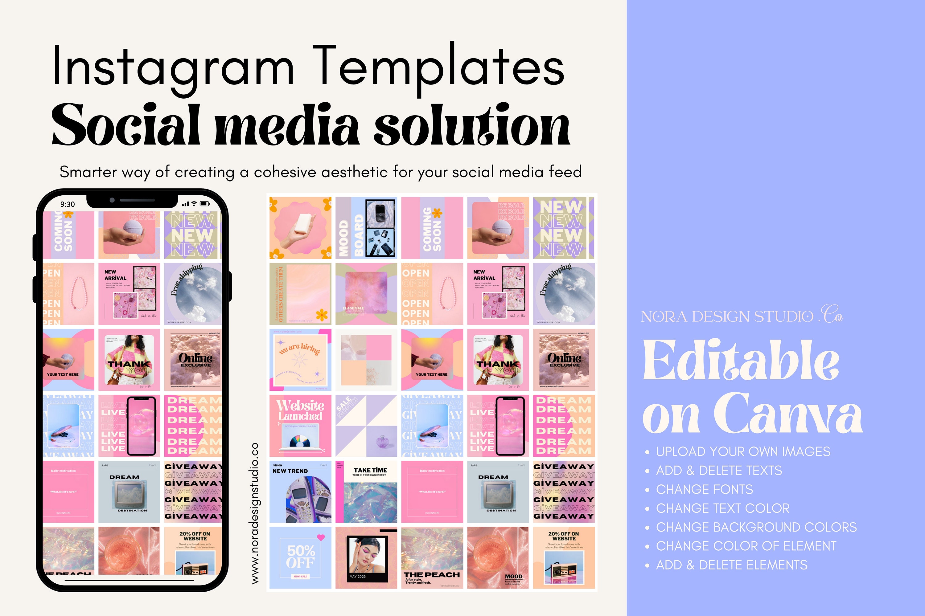 Y2K AESTHETIC 30 Instagram Posts Canva Editable Template - Etsy