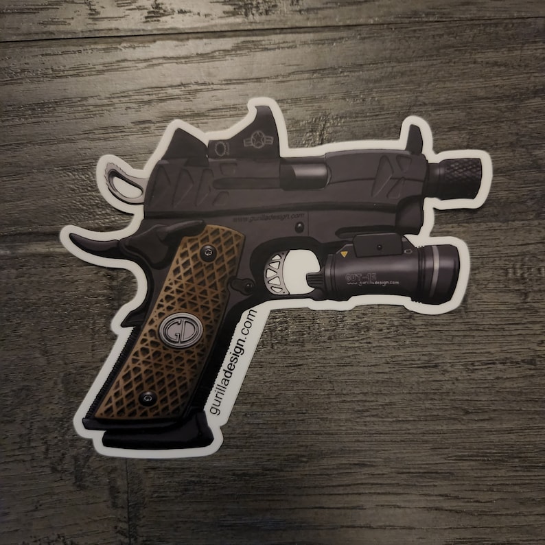 Cartoon Pistol Decals - Etsy