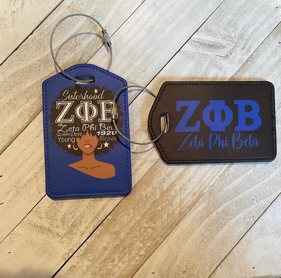 Zeta Phi Beta Luggage Tag | Sorority Gift | Greek Gift - Etsy