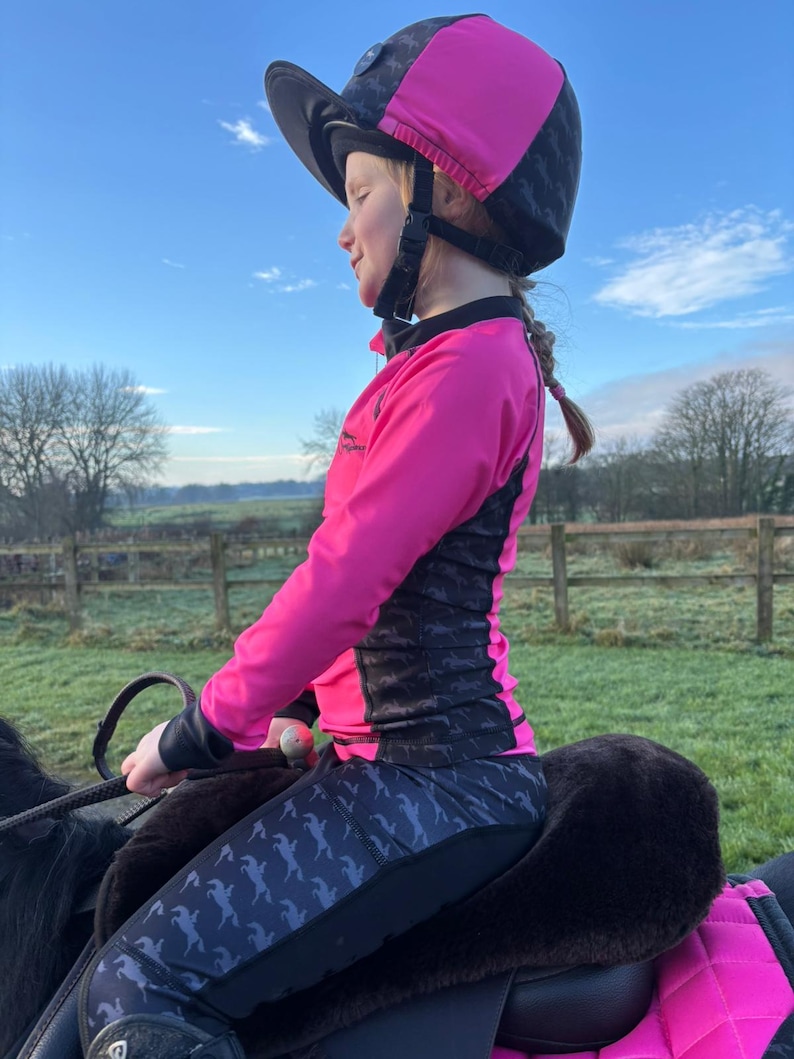 Girl's Riding Set - Horse Riding Set Hot Pink/black With Cute Horse ...