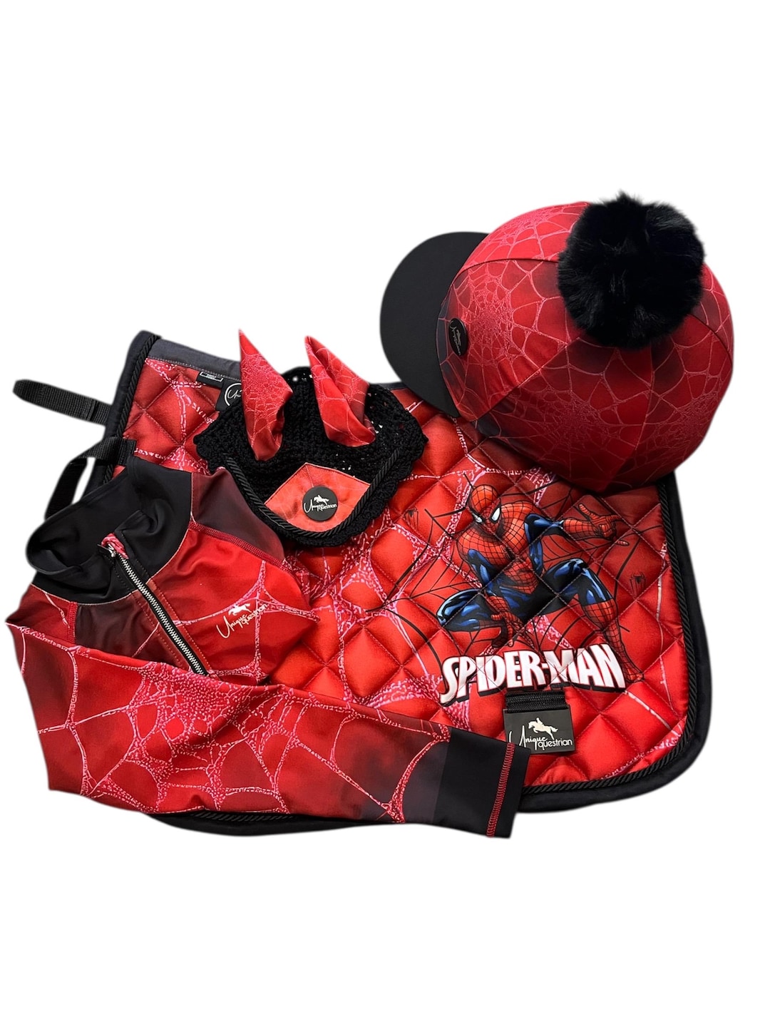 Children's Spider Man Horse Riding Set | Equestrian Outfit | Saddle Pad ...