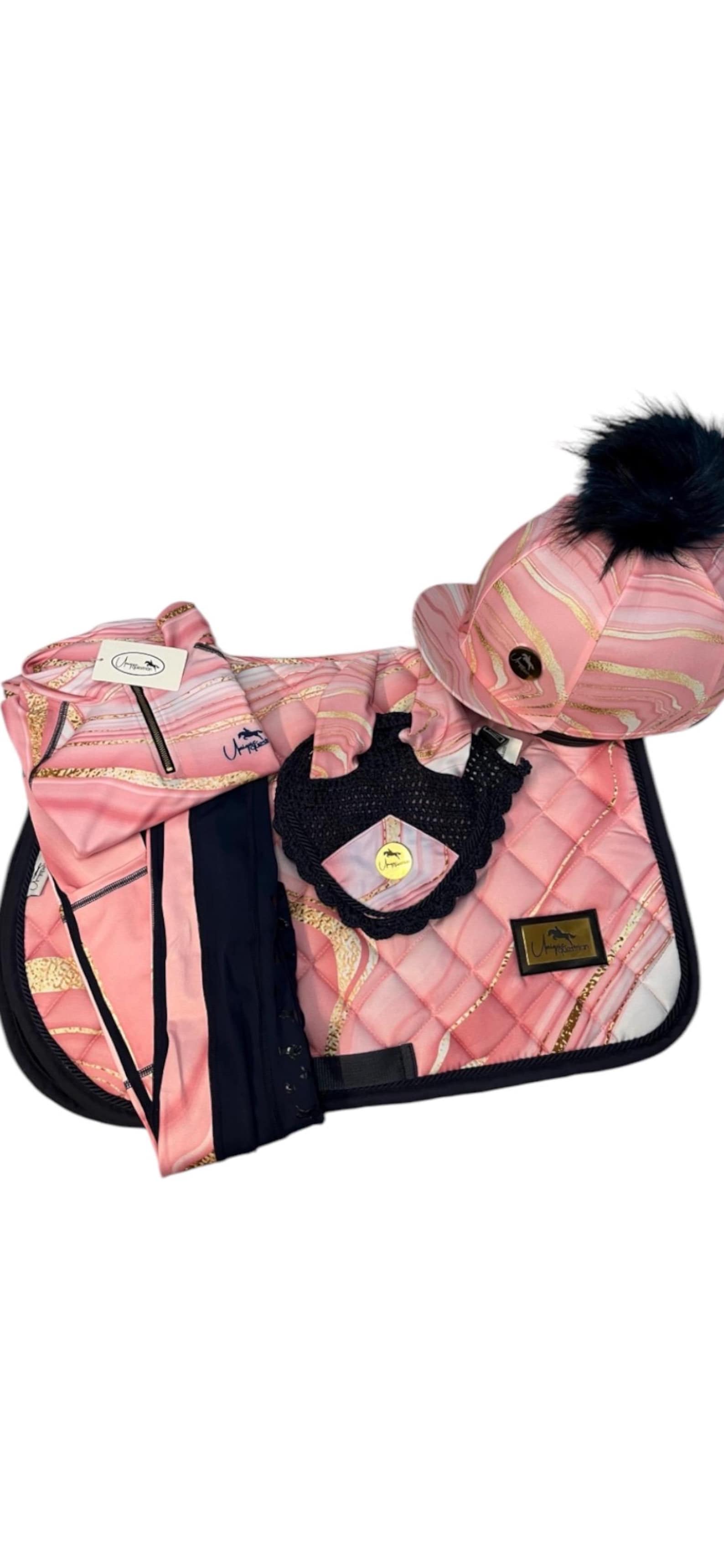 Equestrian Horse Riding Set Rose Gold Marble Print Full Matchy Matchy ...