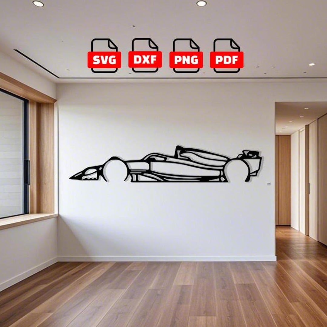 Formula 1 Race Car | Laser Cut Vector File | Svg Dxf Png Pdf| CNC ...