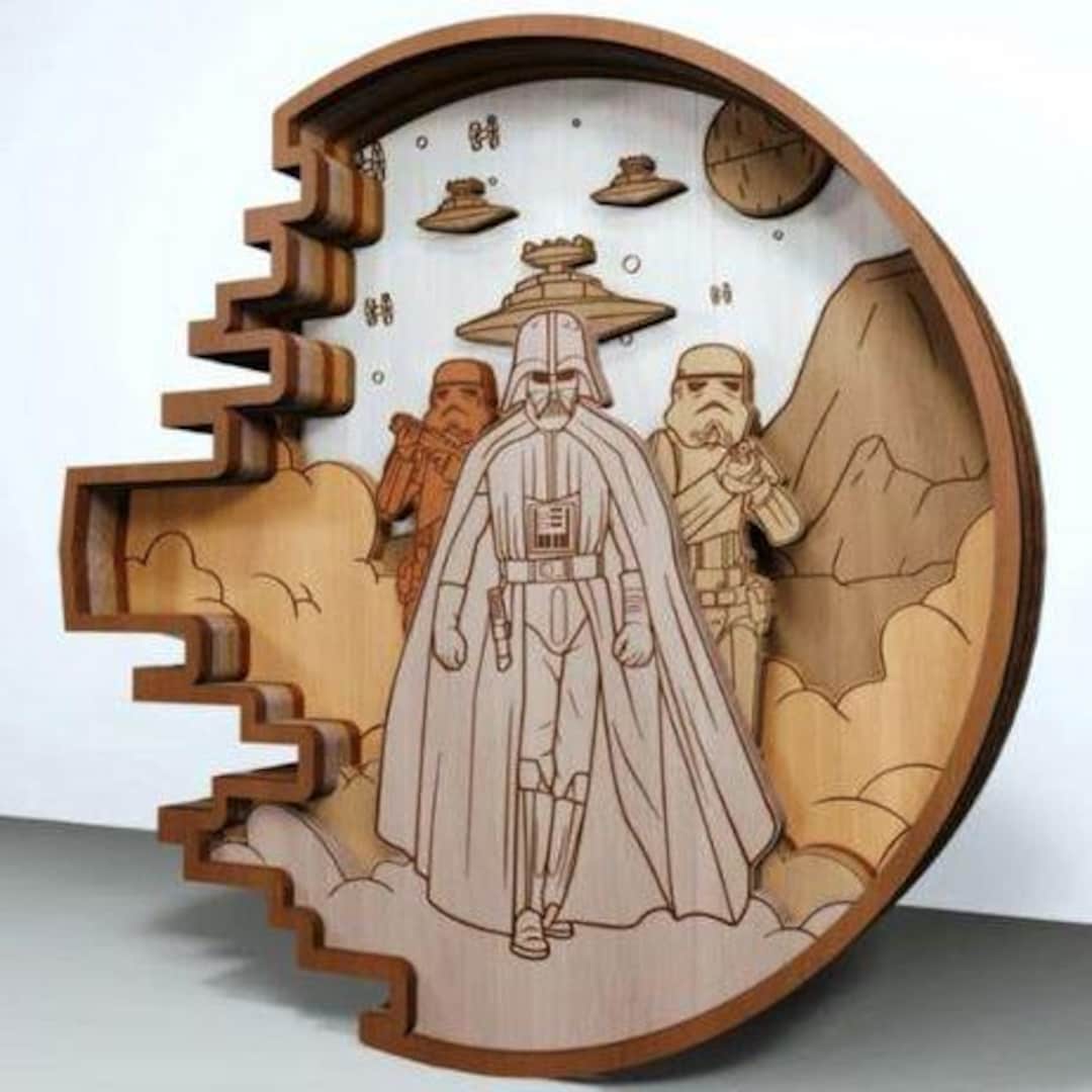 Darth Vader and Stormtroopers Multilayer DXF File Laser Cut & CNC ...