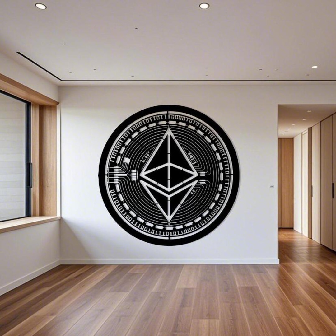 Ethereum Coin Svg Dxf Png High-quality PDF – Laser Cut Files, Engraving ...