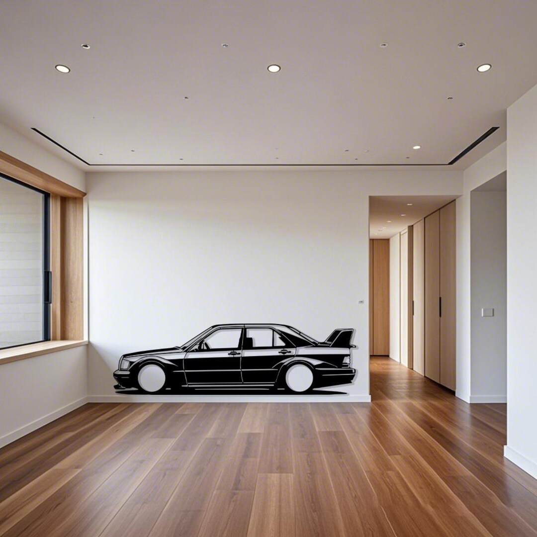 Mercedes E190 Svg Dxf Png High-quality PDF Laser Cut Files, Wall Art ...