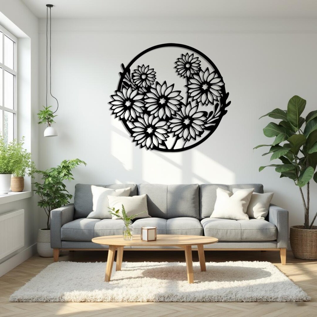 Daisy Laser Cut Files Svg Dxf Png High-quality PDF Wall Art, Decal ...
