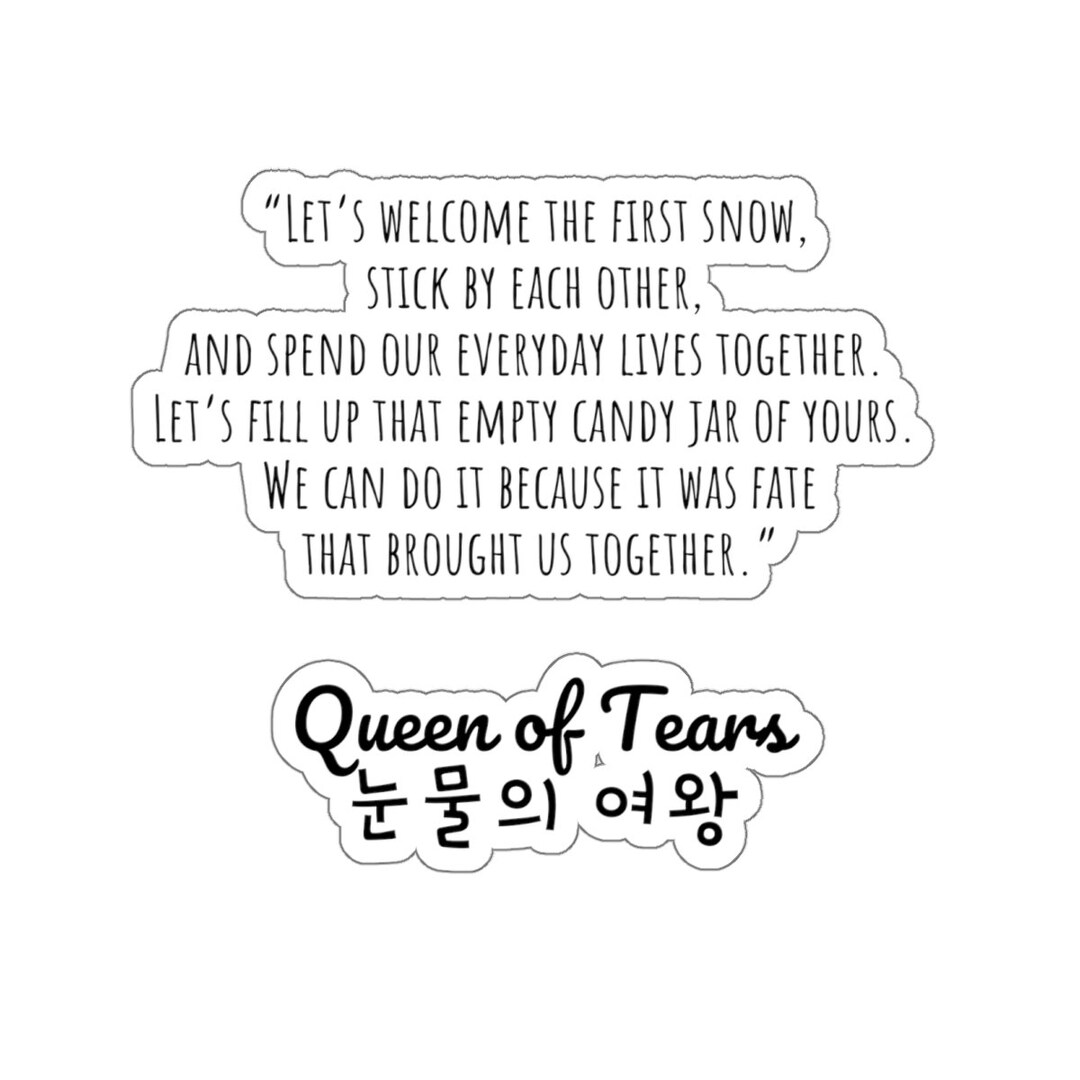 Queen of Tears K-drama Sticker, Korean Drama Queen of Tears Merch ...