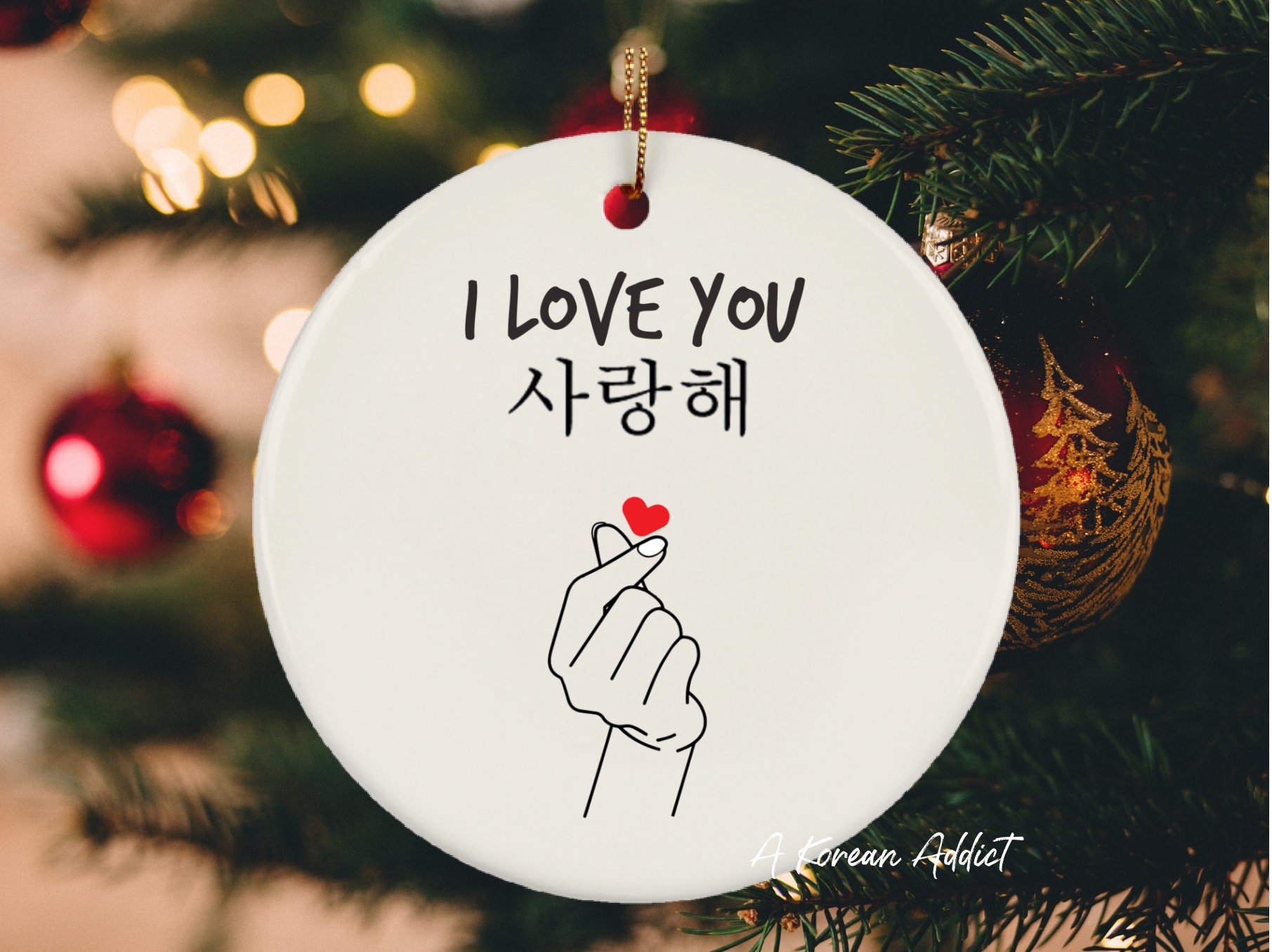 3 redondo cerámica dedo corazón coreano ornamento Te | Etsy