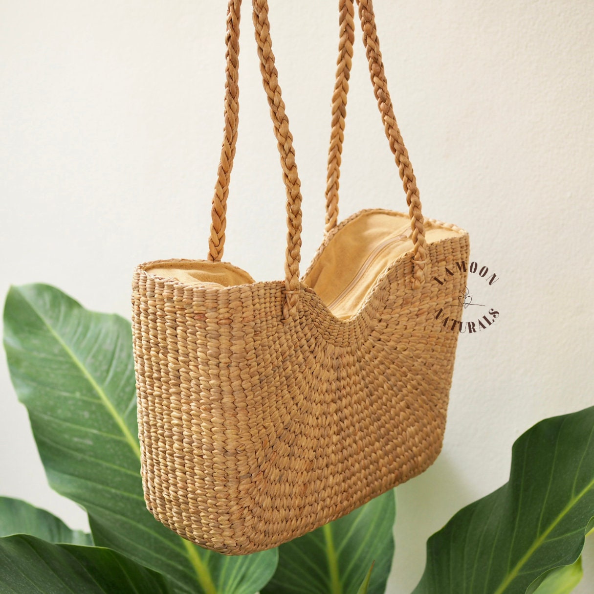 Handmade Woven Tote Straw Bag for Women With a One Shoulder Summer ...