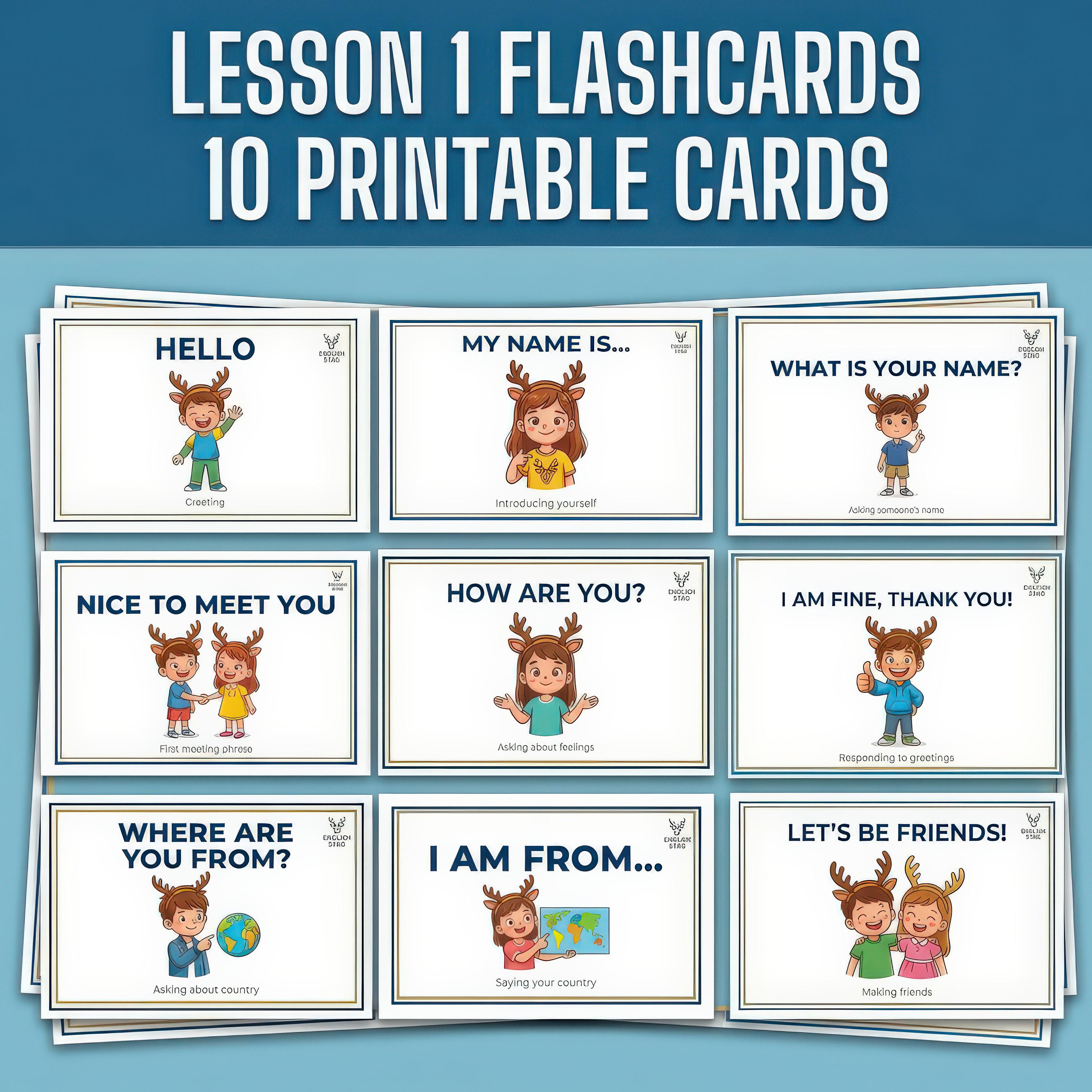 ESL Flashcards Printable | Beginner English Vocabulary Cards | A1 ...