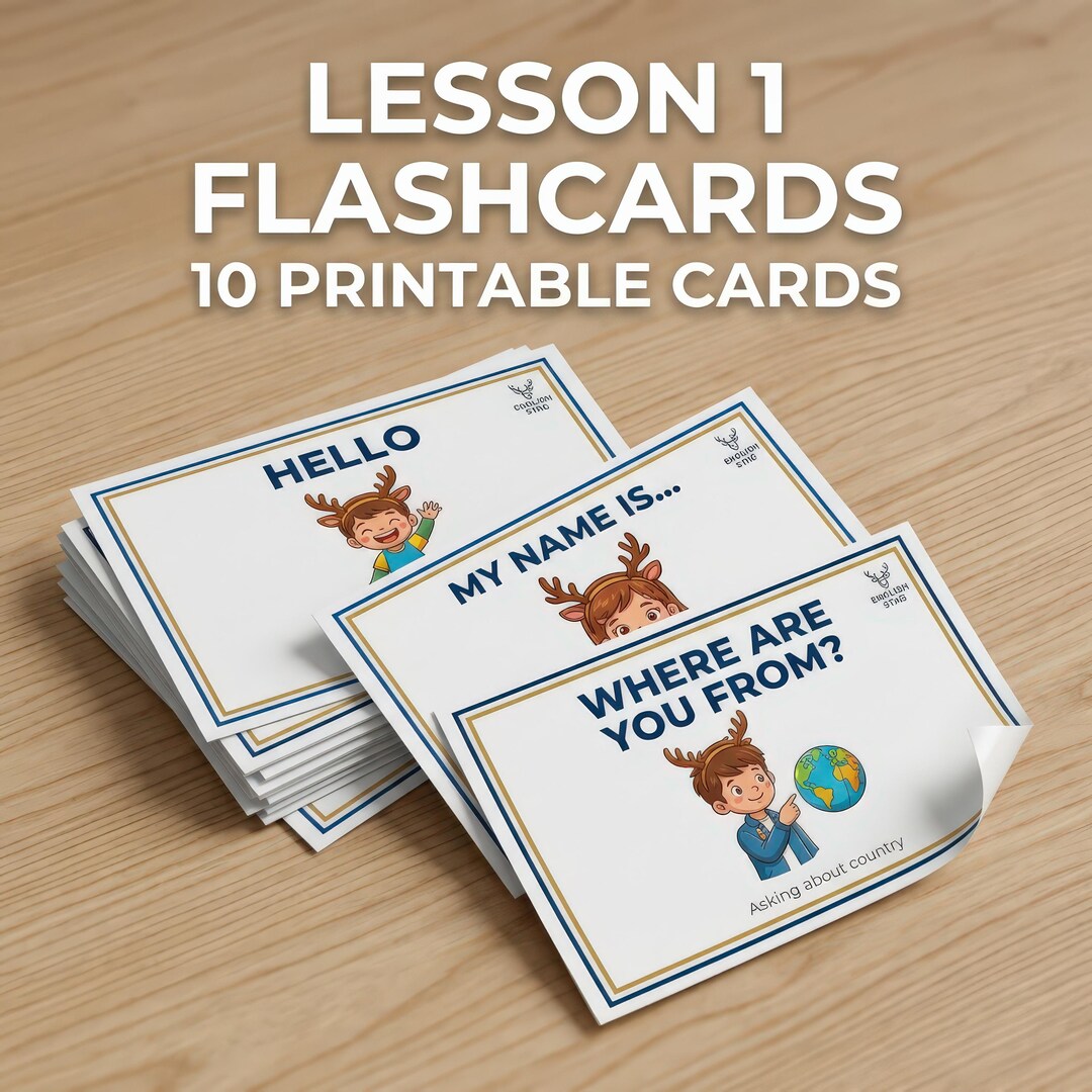 ESL Flashcards Printable | Beginner English Vocabulary Cards | A1 ...